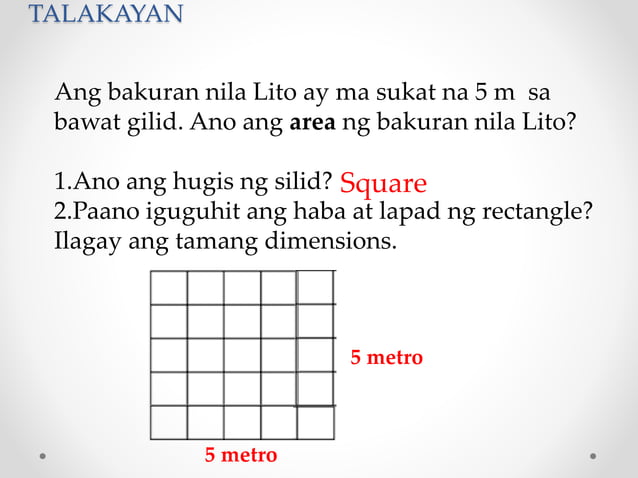 G3 q4 w6 solves routine and non routine problems involving areas of | PPTX