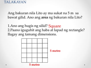 G3 q4 w6 solves routine and non routine problems involving areas of | PPTX