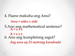 G3 q4 w6 solves routine and non routine problems involving areas of | PPTX