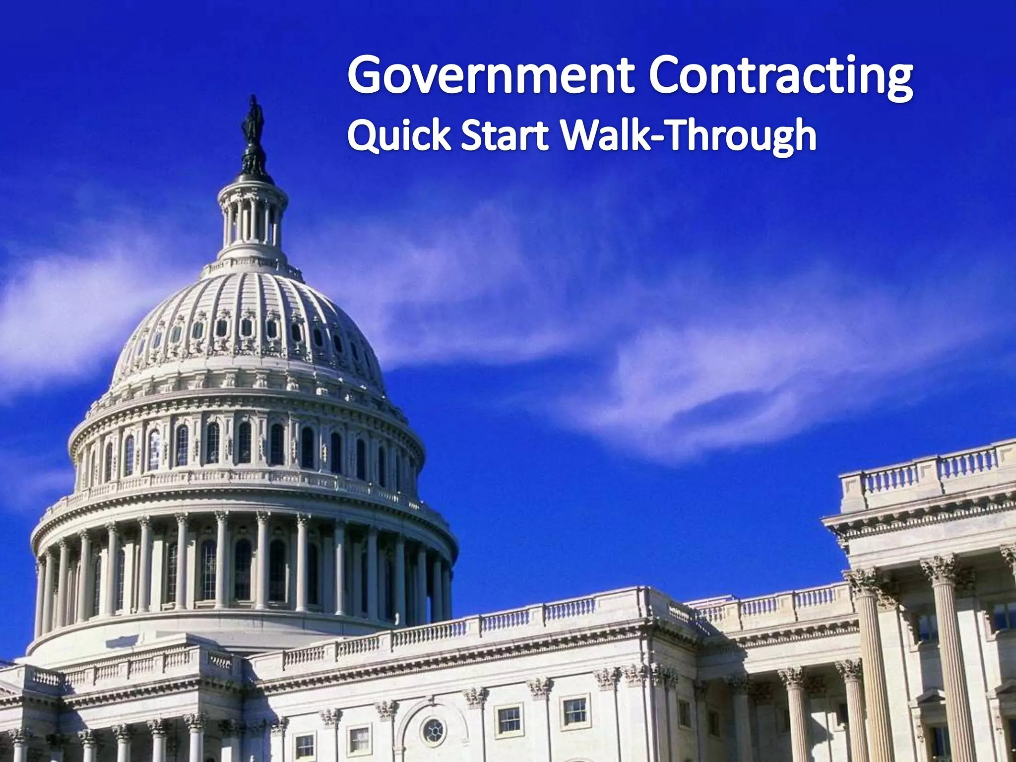 Government Contracting Quick Start | PPTX