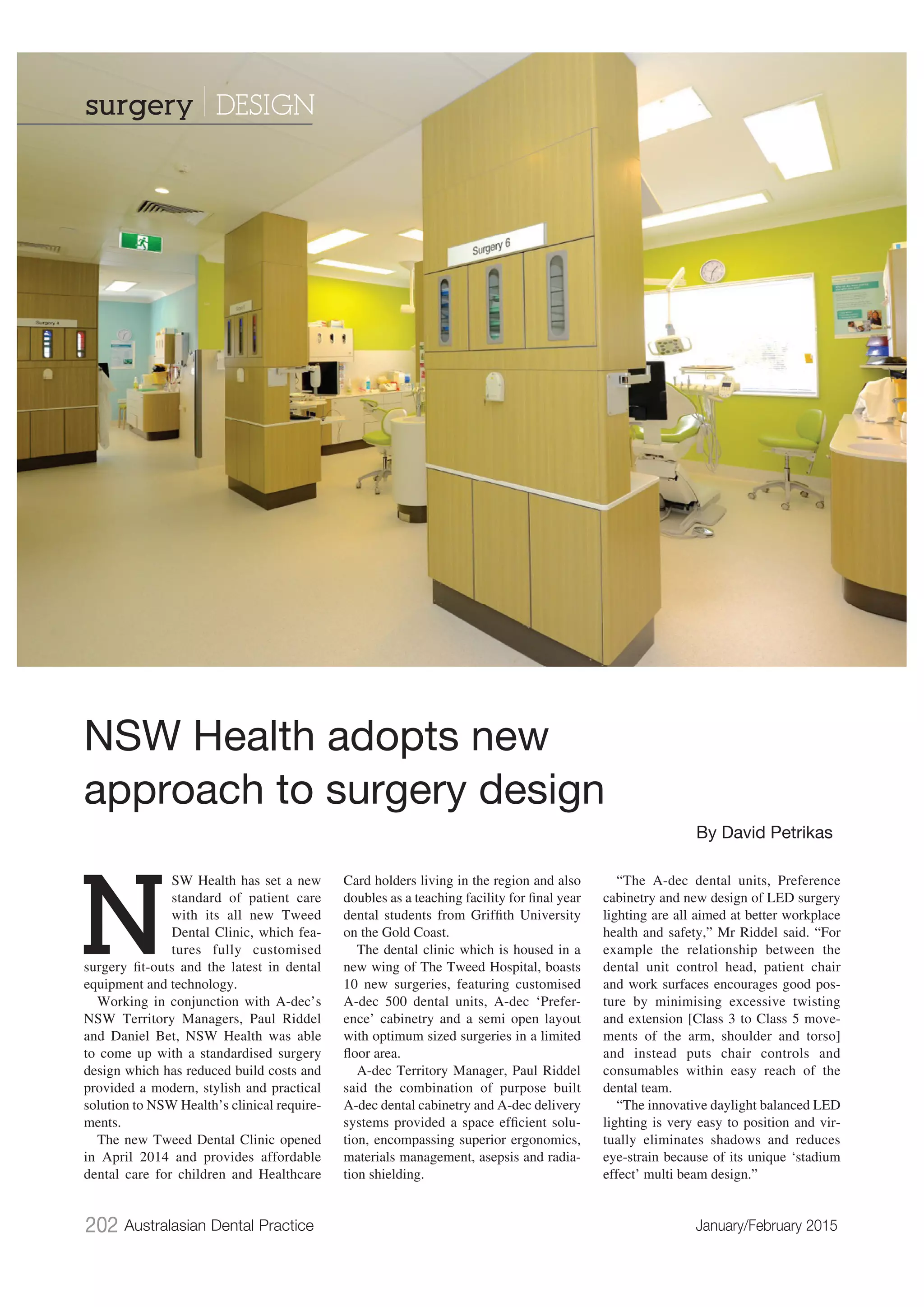 NSW Health adopts new approach to surgery design | PDF