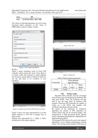 Design of Fuzzy PID controller to control DC motor with zero overshoot | PDF