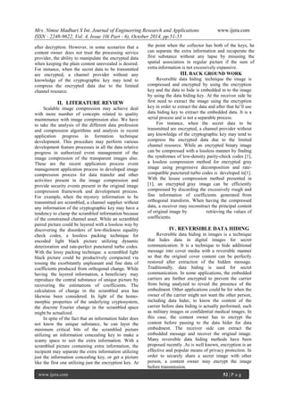 Scalable Image Encryption Based Lossless Image Compression | PDF