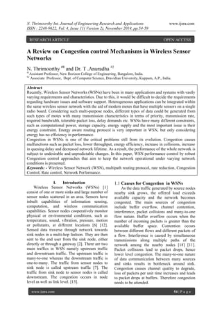 A Review on Congestion control Mechanisms in Wireless Sensor Networks ...