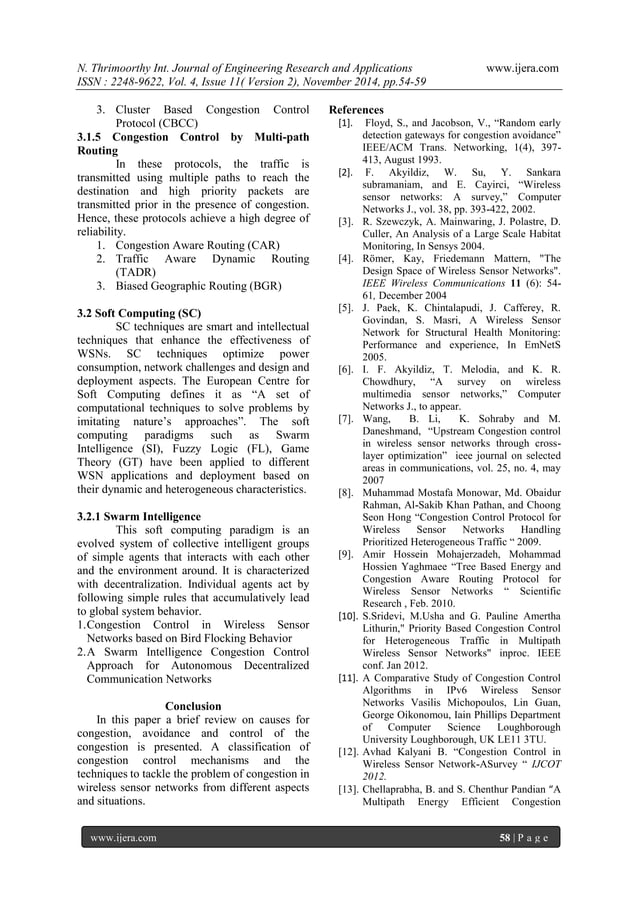 A Review on Congestion control Mechanisms in Wireless Sensor Networks | PDF | Internet of Things ...