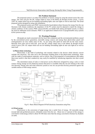Self Electricity Generation and Energy Saving By Solar Using Programmable System on Chip (PSOC ...
