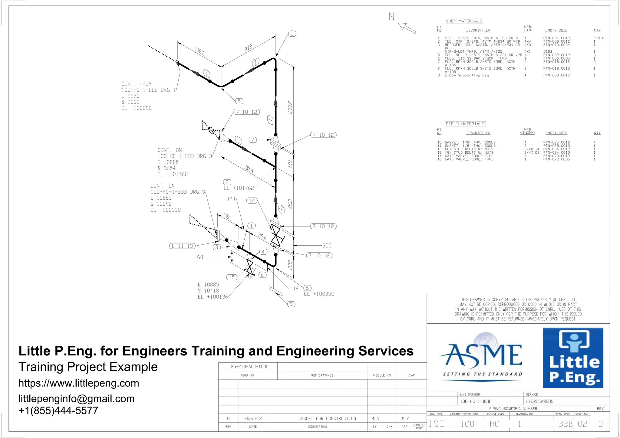 Piping design Training Project Example ISOs | PDF