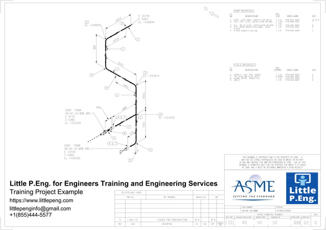 Piping design Training Project Example ISOs | PDF
