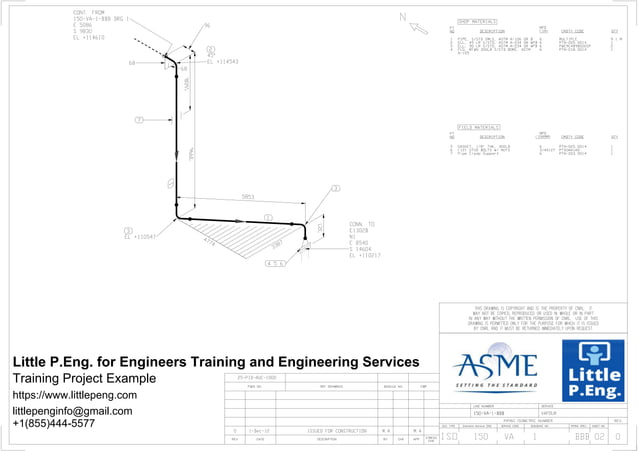 Piping design Training Project Example ISOs | PDF