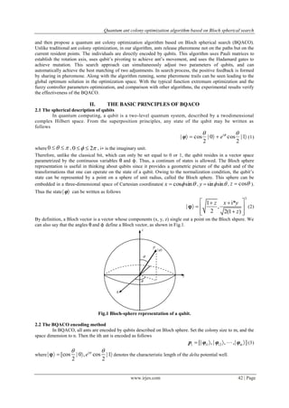 Quantum ant colony optimization algorithm based onBloch spherical search | PDF