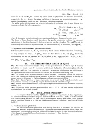 Quantum ant colony optimization algorithm based onBloch spherical search | PDF