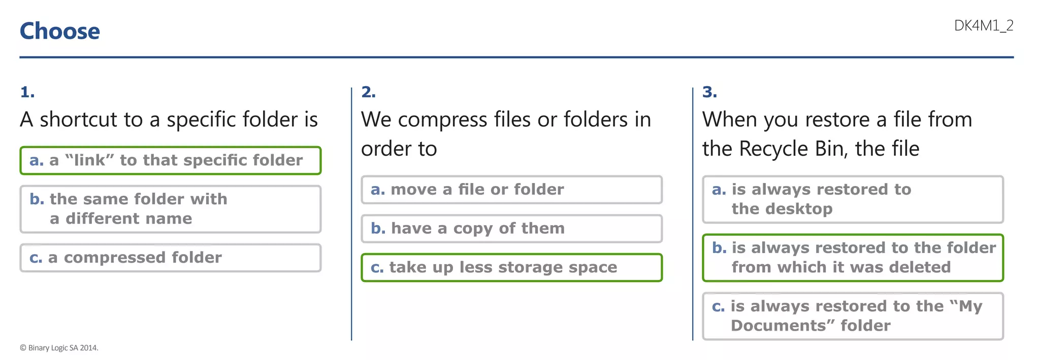 G4 computer grade 4 module test booklet_keys | PDF