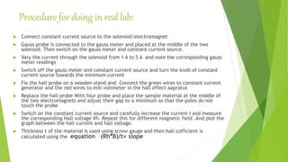 Hall effect Experiment | PPTX
