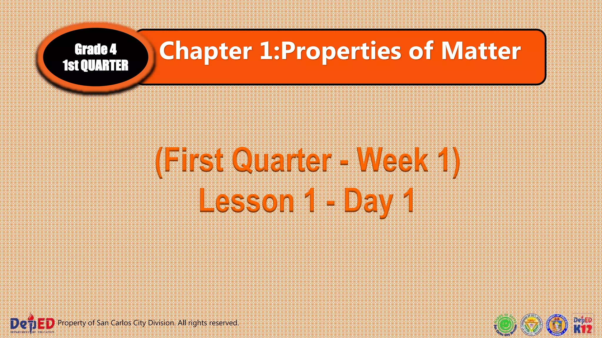 Science Grade 4 Lesson 1 Day 1 to 2 | PPTX