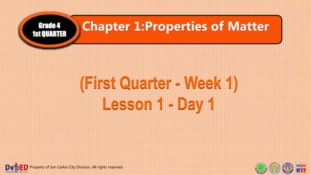 Science Grade 4 Lesson 1 Day 1 to 2 | PPTX