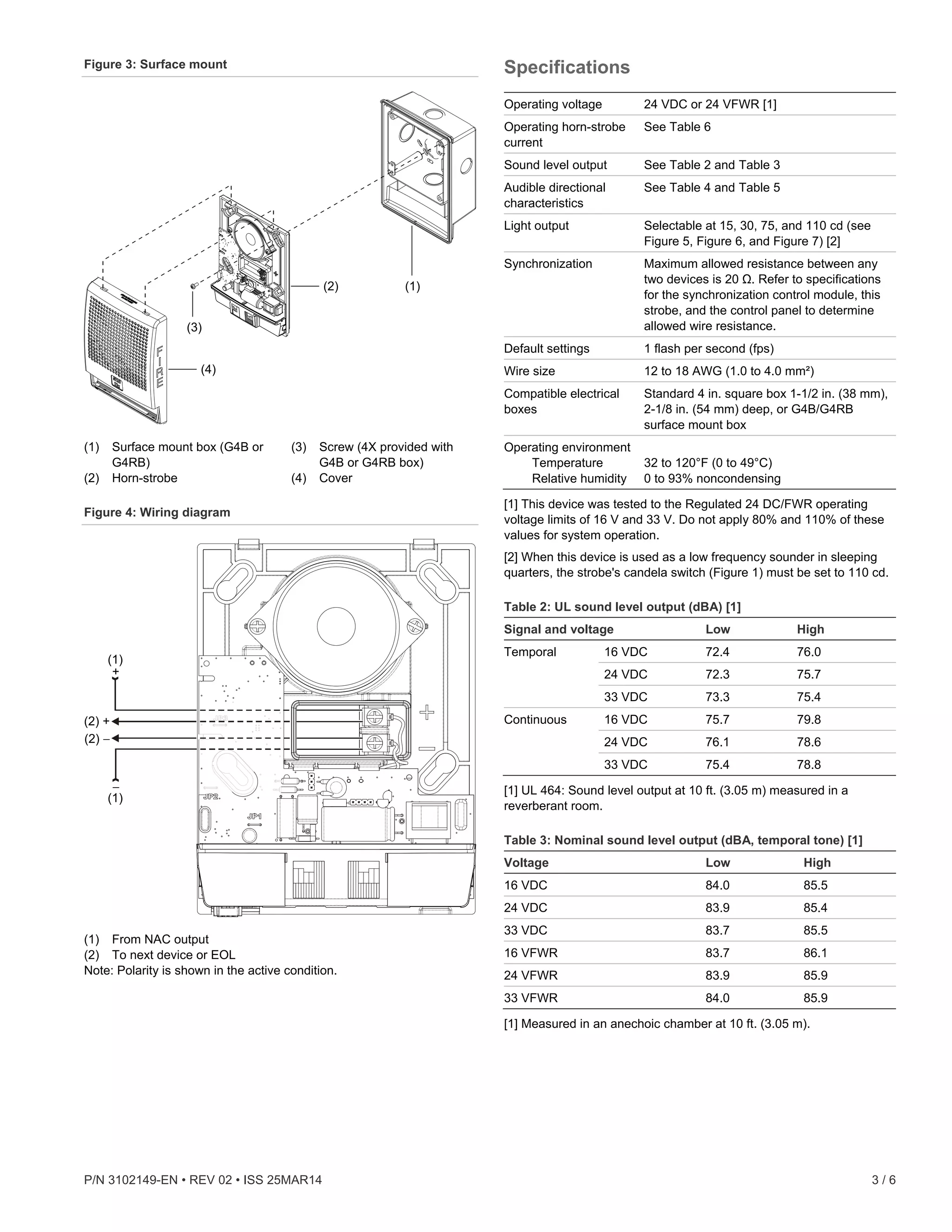 Edwards Signaling G4LFWF-HVM Installation Manual | PDF