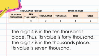 G4M4 - T1 - L2 - Place Value For Grade Four | PPT