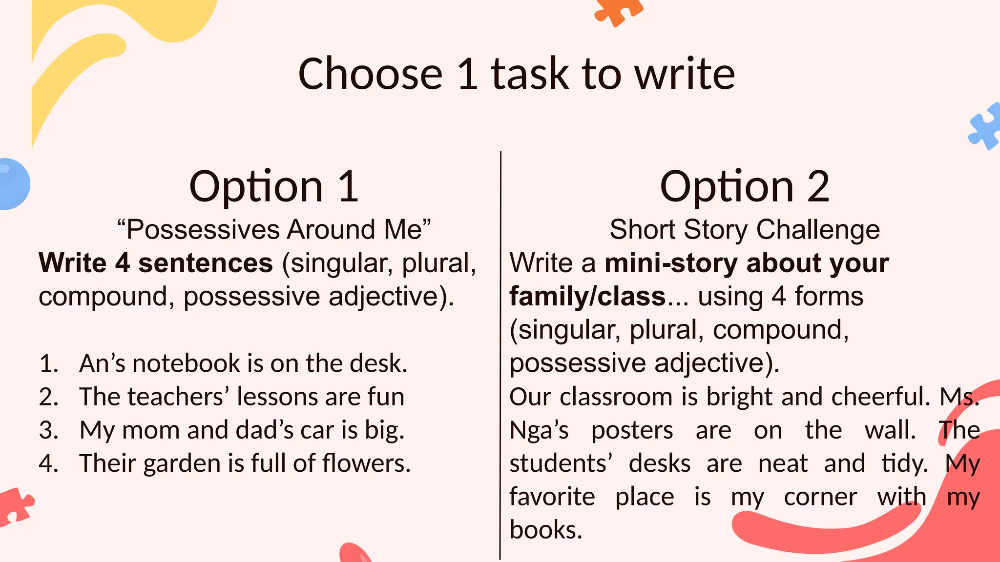 How to use Possessives with aspotrophe in a sentence | PPTX