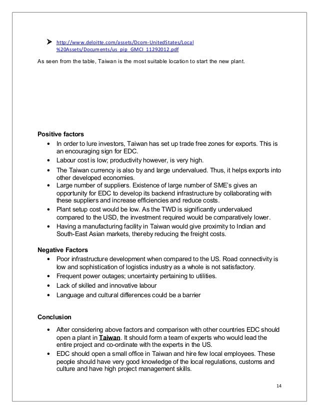 Plant Location Analysis