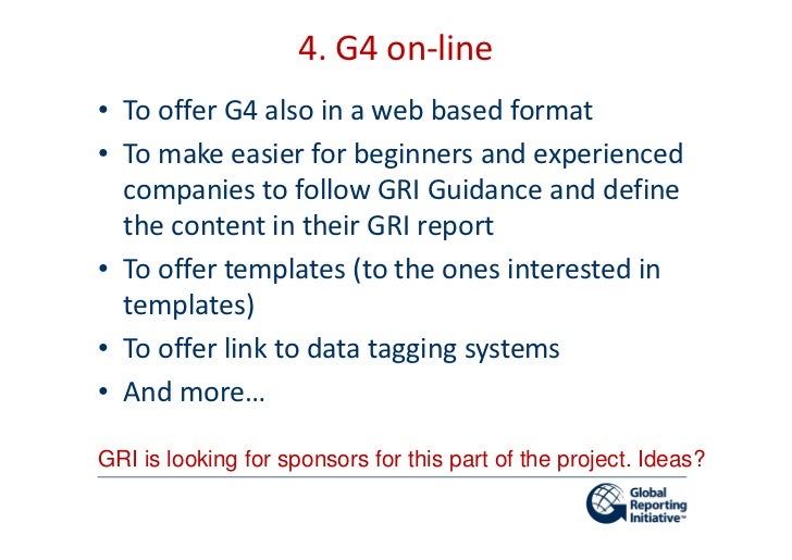 Introduction to the next generation of GRI Guidelines (G4): How does