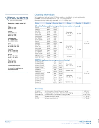 Edwards Signaling G4WA-S7VMC Data Sheet | PDF