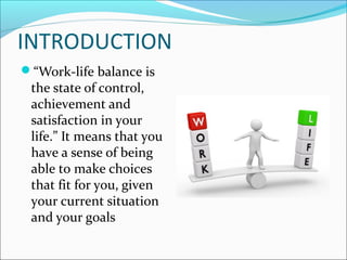 work life balance | PPT