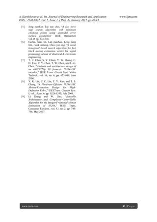 A New Cross Diamond Search Motion Estimation Algorithm for HEVC | PDF | Digital Audio | Computer ...