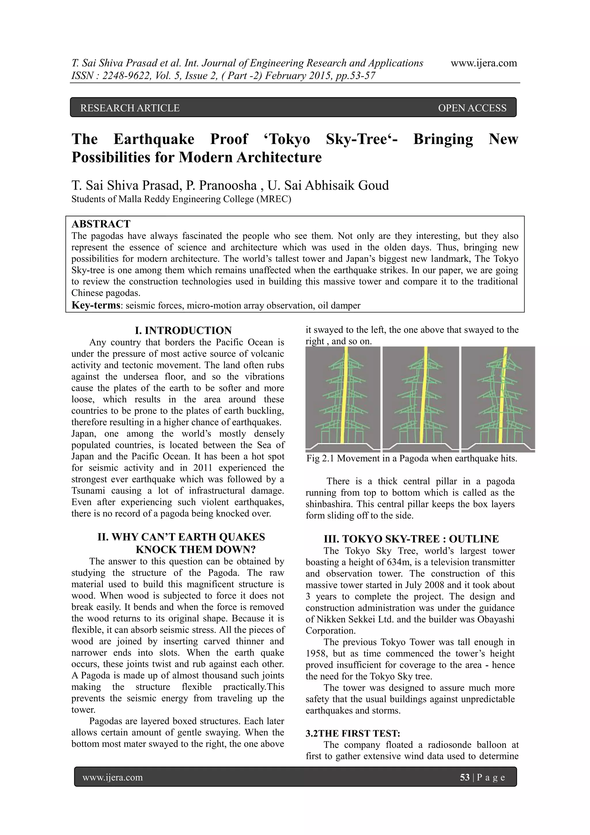 The Earthquake Proof ‘Tokyo Sky-Tree‘- Bringing New Possibilities for ...