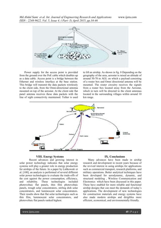 A Brief Study on Airship Using Aerospace, Electronic and Communication ...