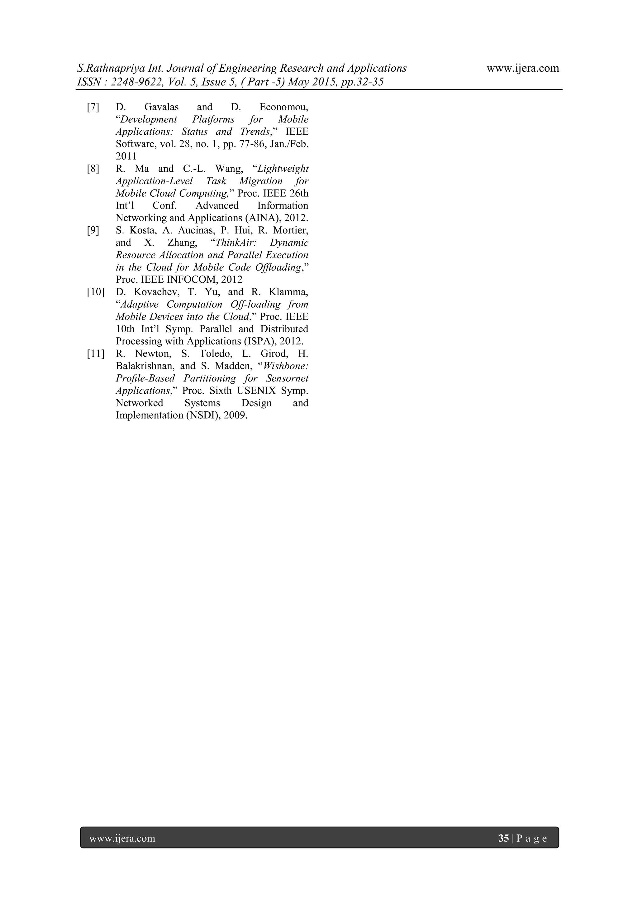 Techniques to Minimize State Transfer Cost for Dynamic Execution Offloading In Mobile Cloud ...
