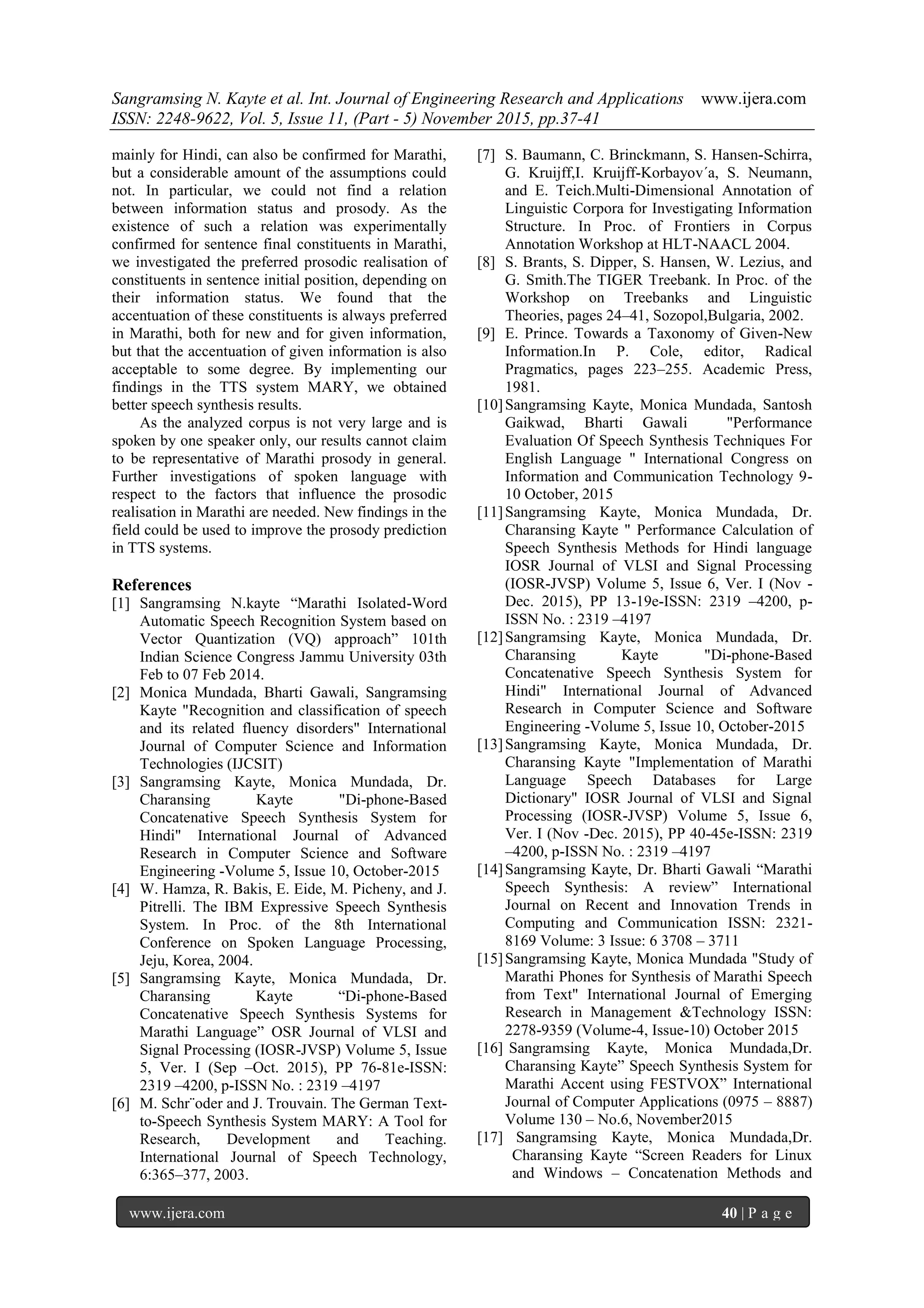 Rule-based Prosody Calculation for Marathi Text-to-Speech Synthesis | PDF | Musicals | Genres