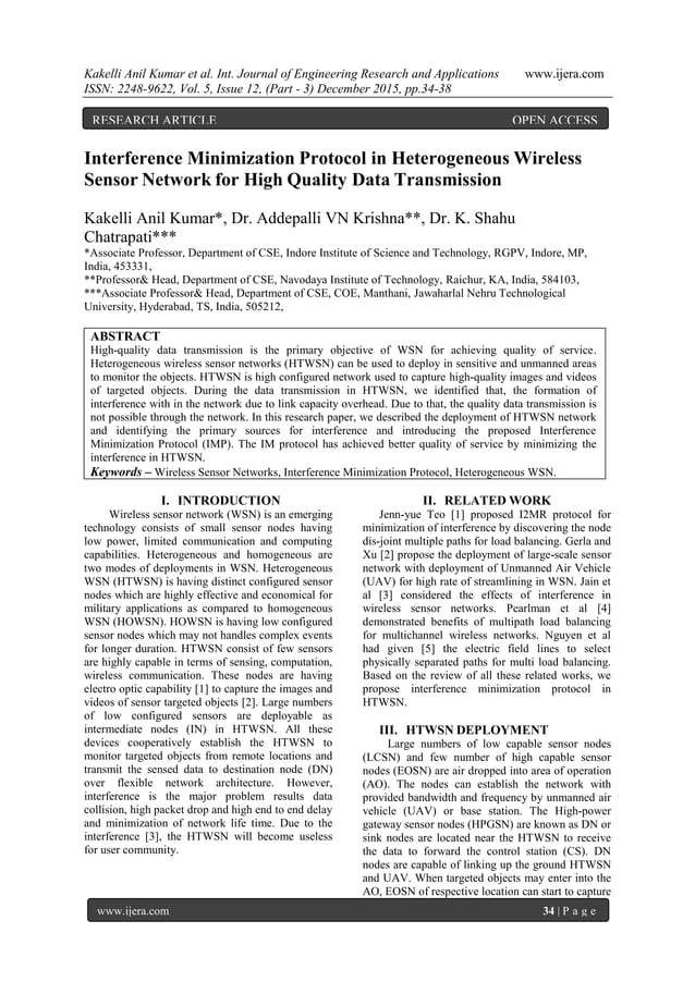 Interference Minimization Protocol in Heterogeneous Wireless Sensor Network for High Quality ...