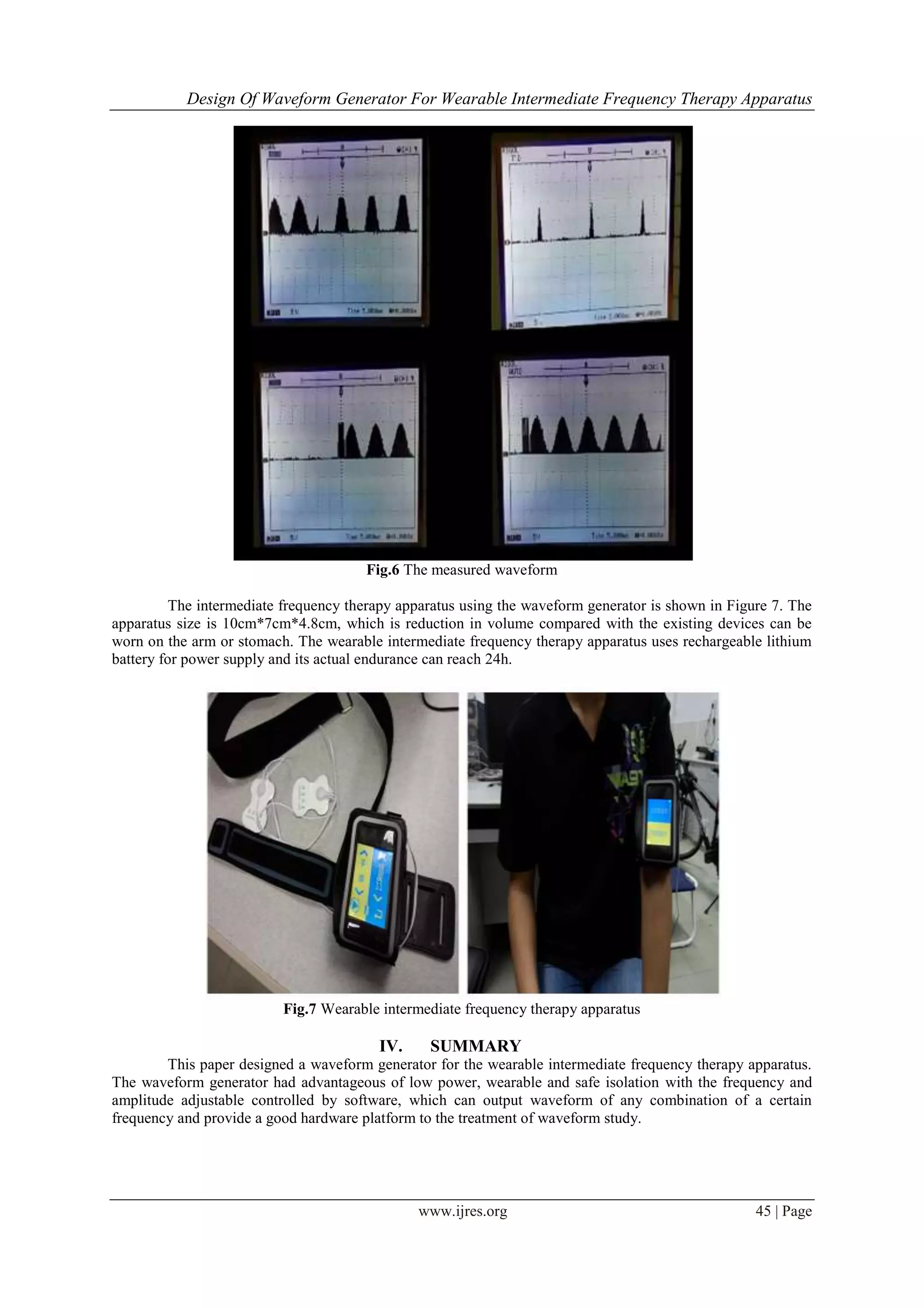 Design of Waveform Generator for wearable Intermediate Frequency ...