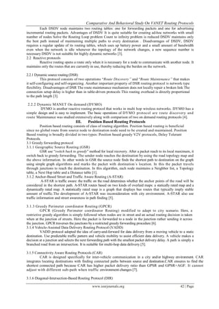 Comparative and Behavioral Study on VANET Routing Protocols | PDF | Computer Networking | Computing