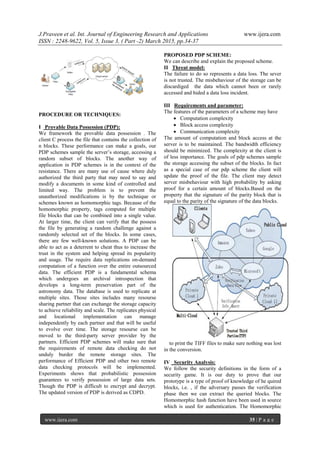 Provable data possession for securing the data from untrusted server | PDF