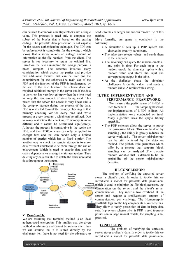 Provable data possession for securing the data from untrusted server | PDF