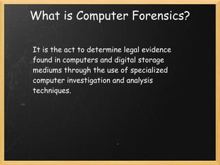 Computer forensics and ubiquitous computing | PDF