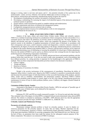 Optimal Maintainability of Hydraulic Excavator Through Fmea/Fmeca | PDF