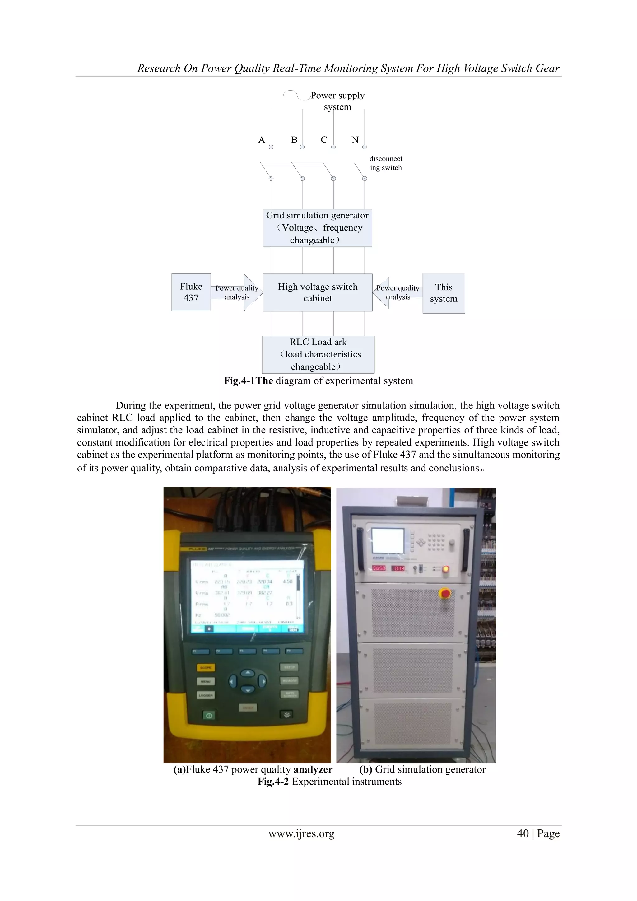 Research on Power Quality Real-Time Monitoring System For High Voltage Switch Gear | PDF