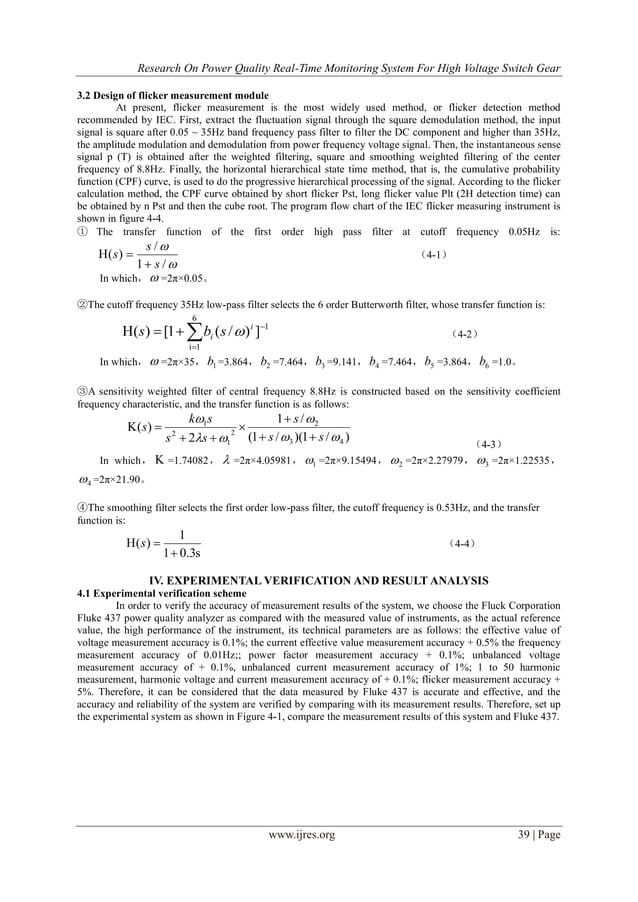 Research on Power Quality Real-Time Monitoring System For High Voltage Switch Gear | PDF