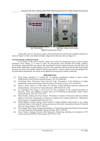 Research on Power Quality Real-Time Monitoring System For High Voltage Switch Gear | PDF