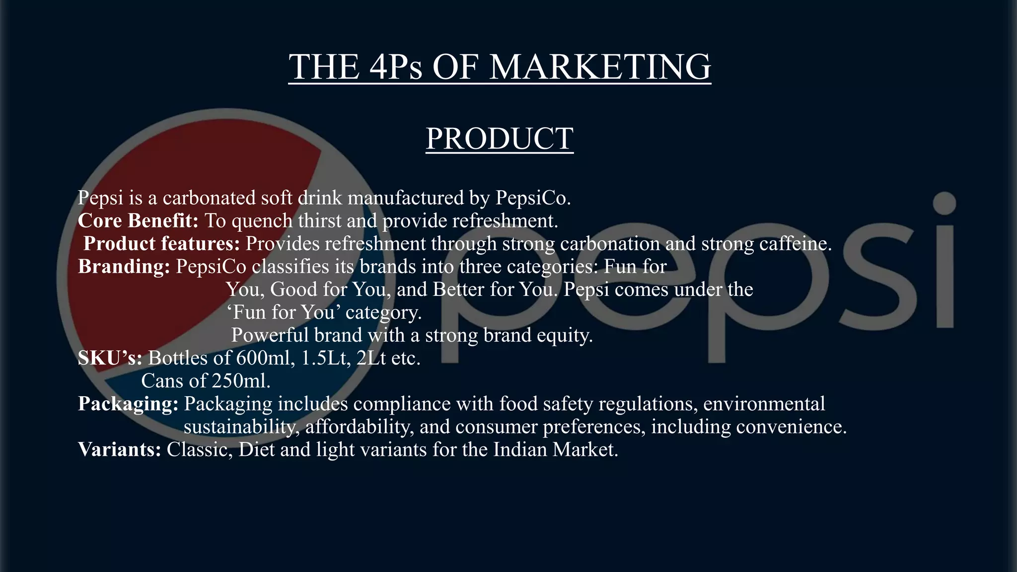 Presentation on Pepsi | PDF
