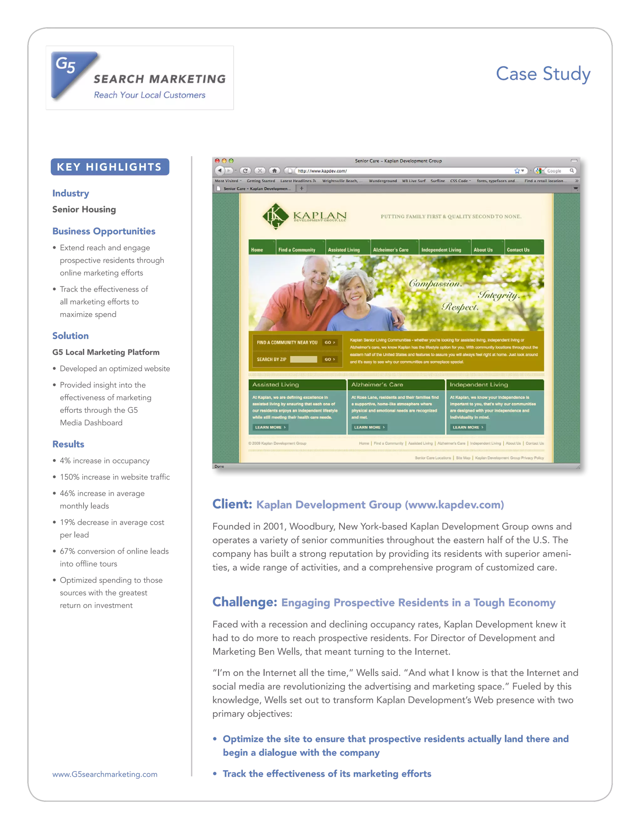 G5 Kaplan Development Case Study | PDF