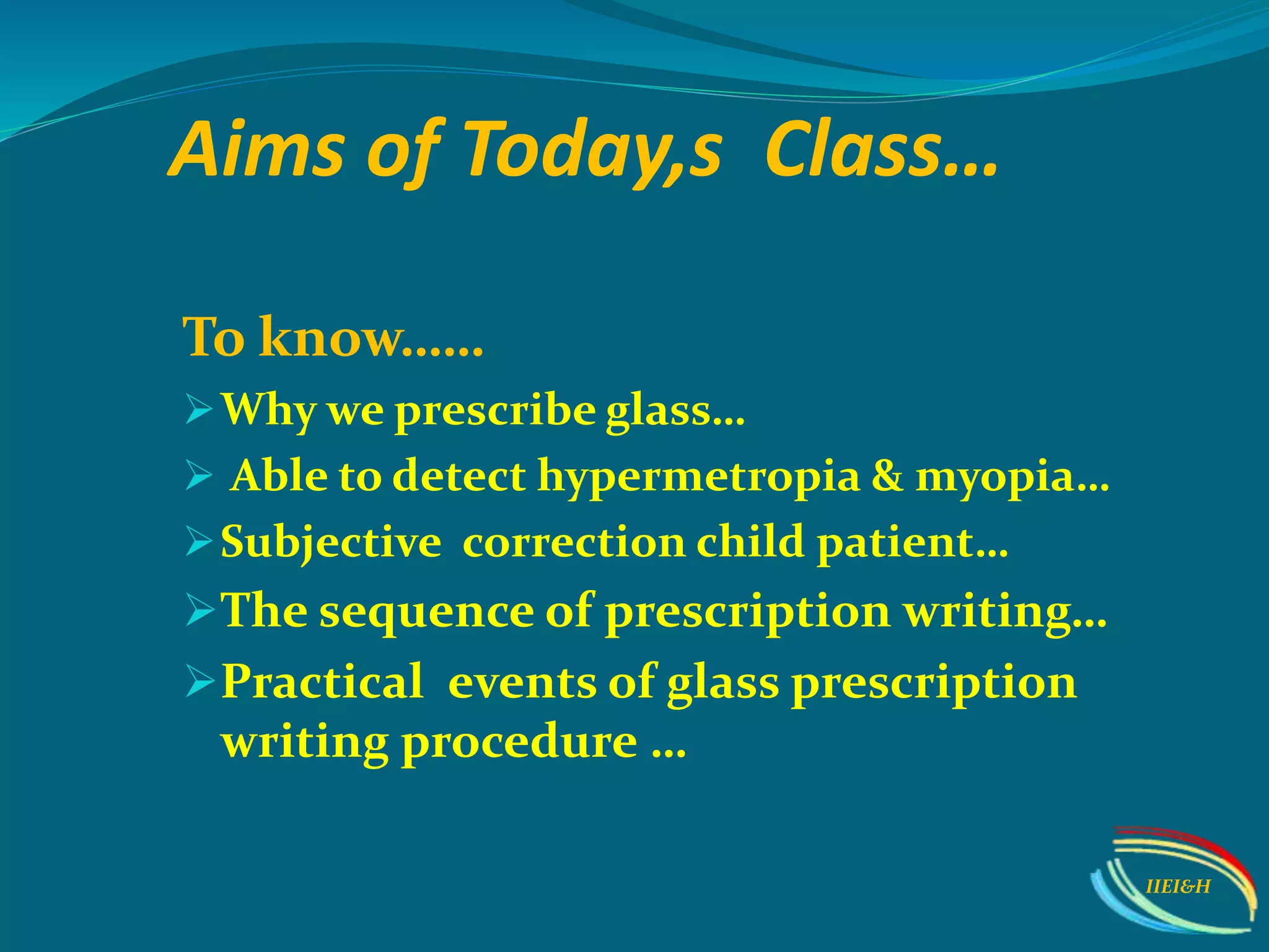 Glass Prescription | PPTX