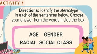 grade-5 popwerpont presentation about stereotypes | PDF