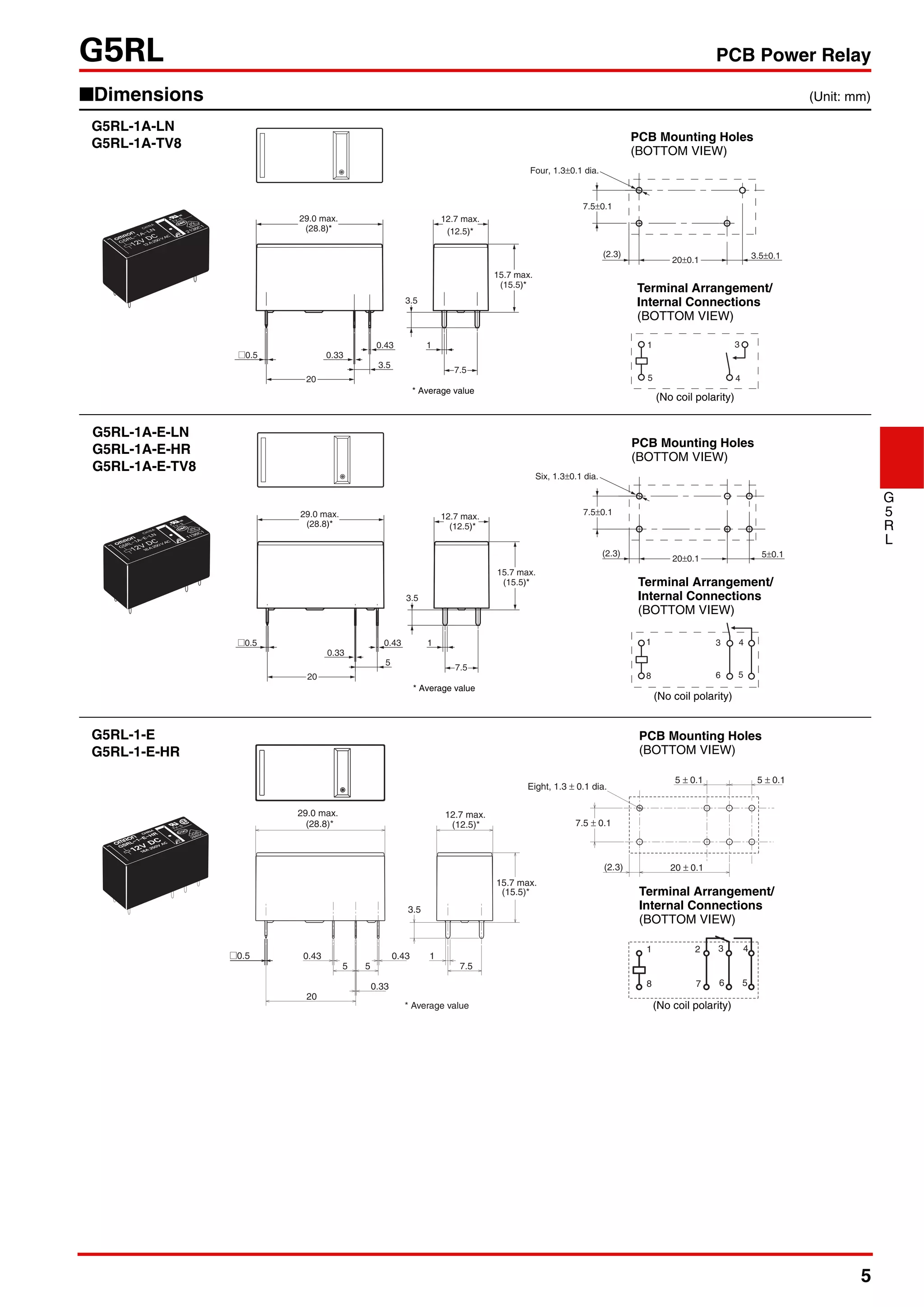 Original Relay G5RL 1A 12V New Omron | PDF
