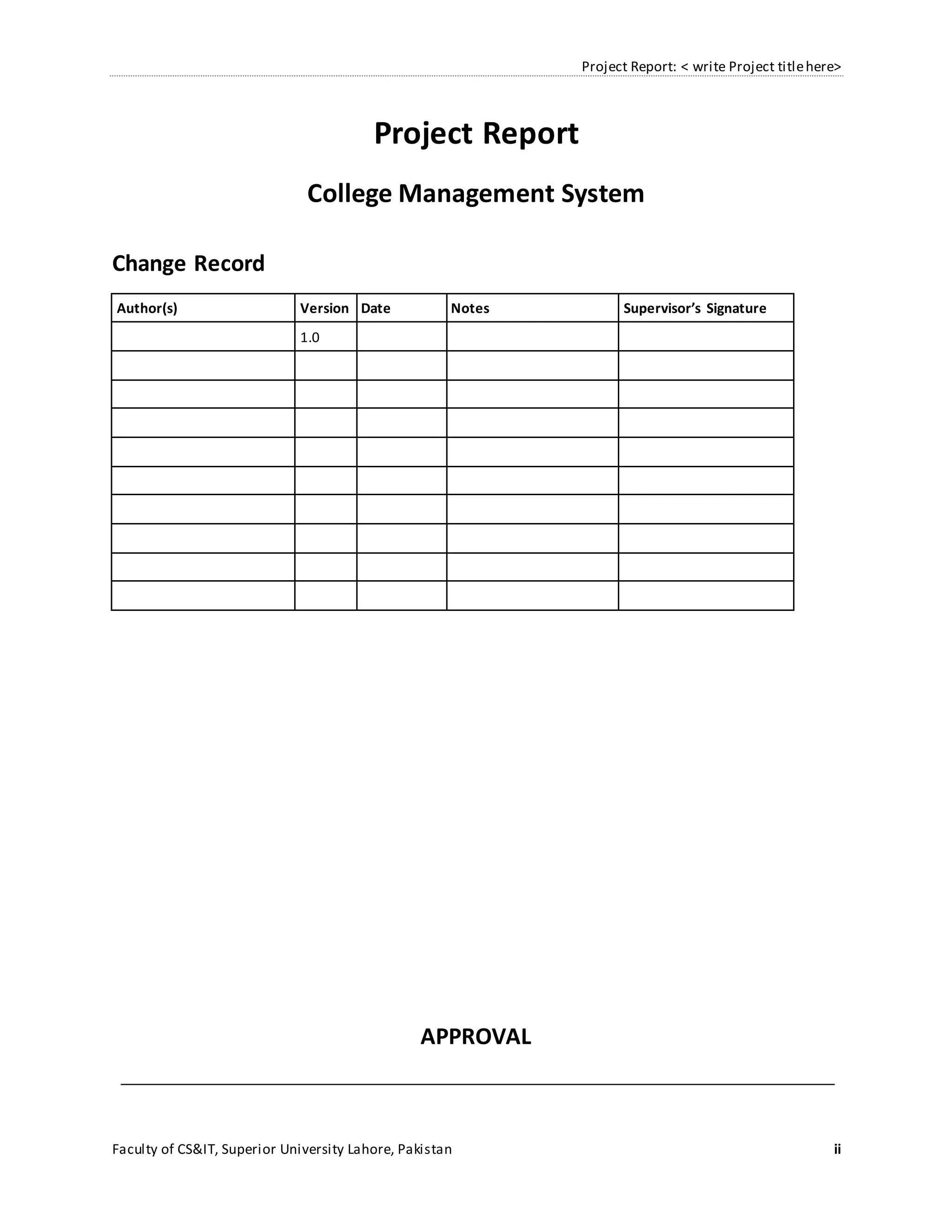 Final Project Report of College Management System | DOCX