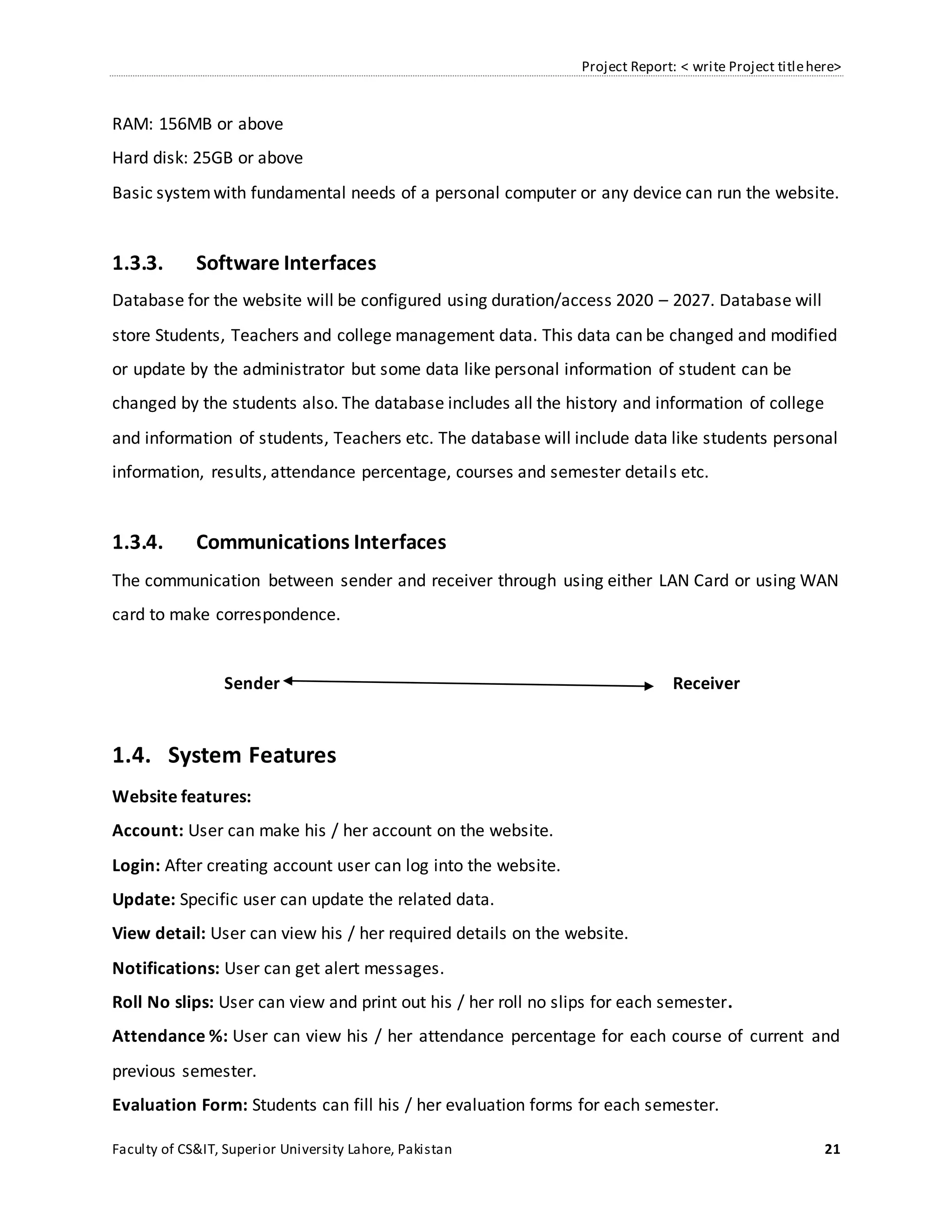 Final Project Report of College Management System | DOCX