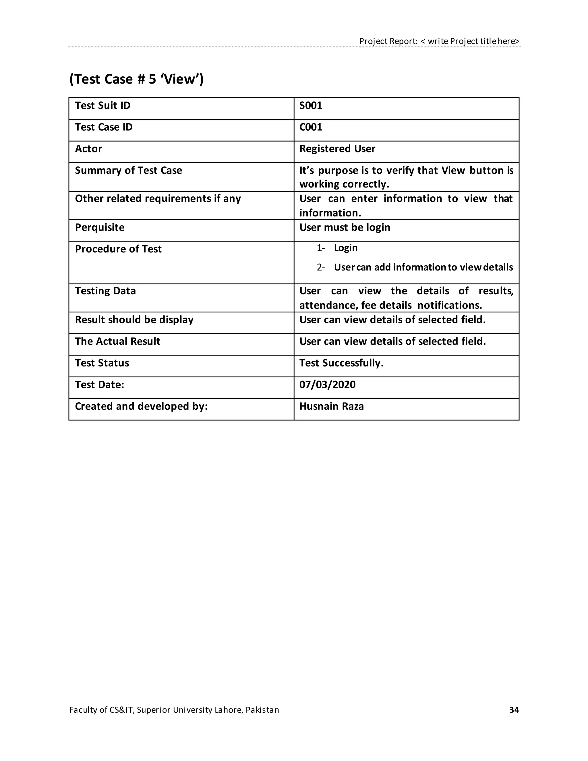 Final Project Report of College Management System | DOCX