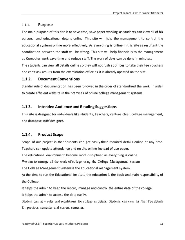 Final Project Report of College Management System | DOCX | Computing ...